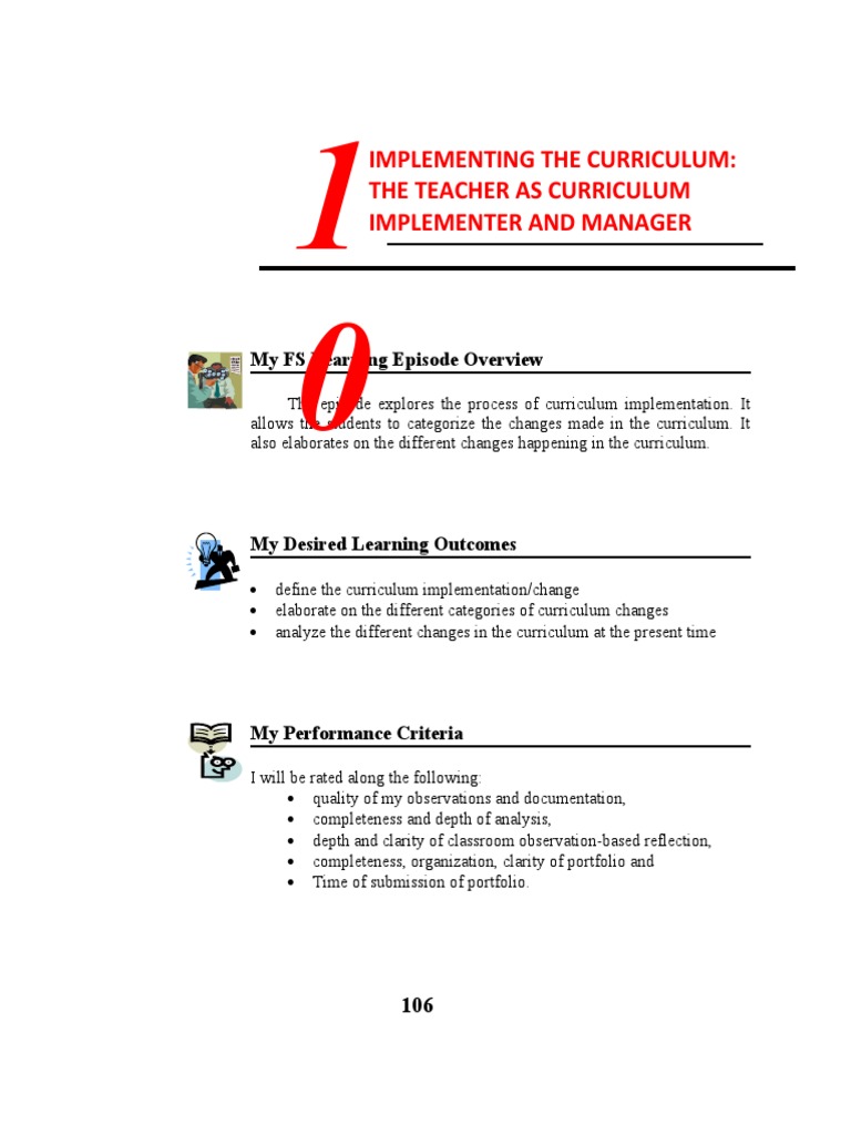 Implementing The Curriculum: The Teacher As Curriculum Implementer and ...