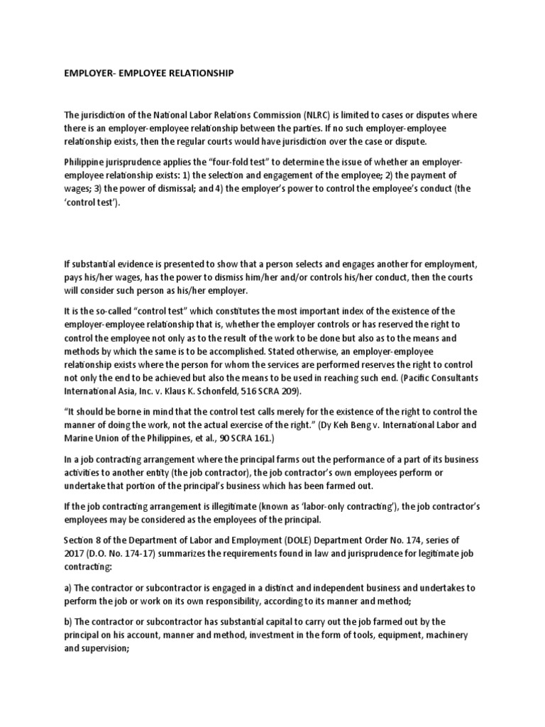 Labor Law 1 | PDF | United States Labor Law | Employment