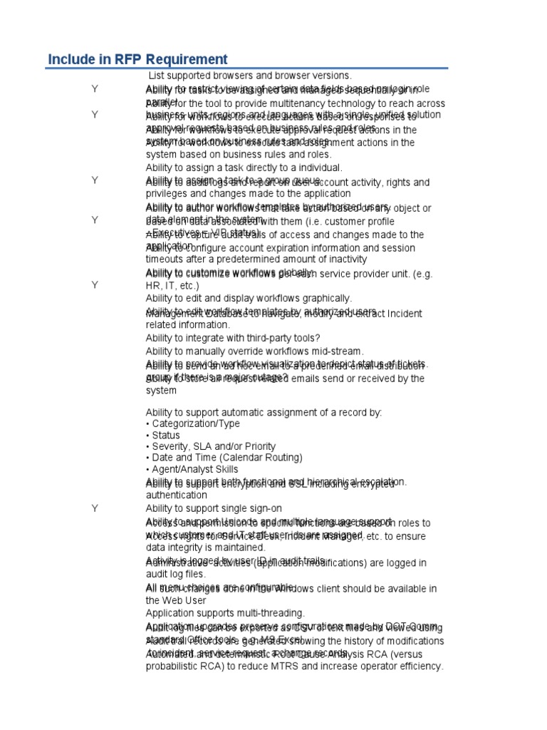 ITSM Tool Requirements Overview | PDF | It Service Management | World ...