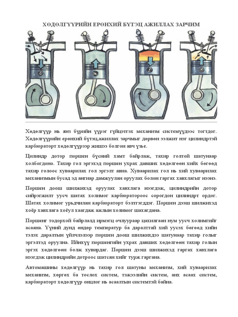 ХӨДӨЛГҮҮРИЙН ЕРӨНХИЙ БҮТЭЦ АЖИЛЛАХ ЗАРЧИМ Pdf