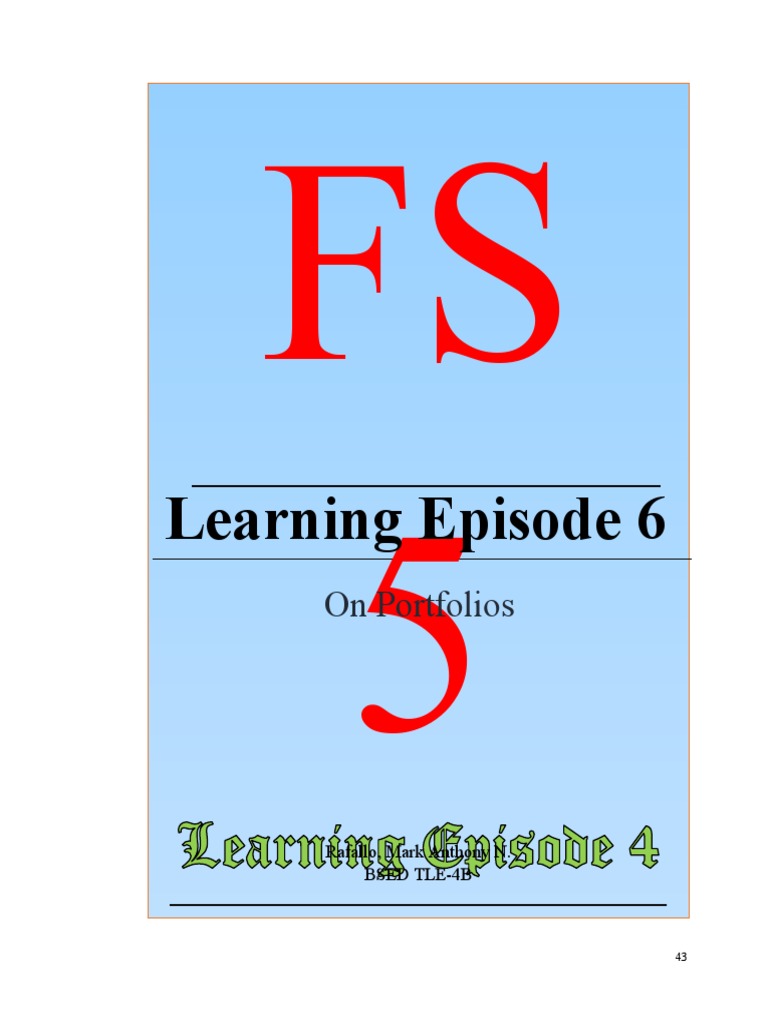 Fs 5 Episode 6 | PDF | Educational Assessment | Teachers