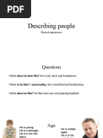 Describing People: Physical Appearance Guide | PDF | Hair | Blond