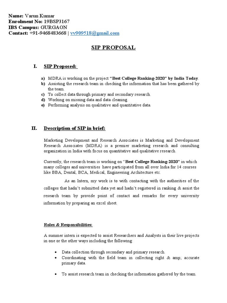 Best College Ranking 2020 SIP Proposal | PDF | Qualitative Research ...