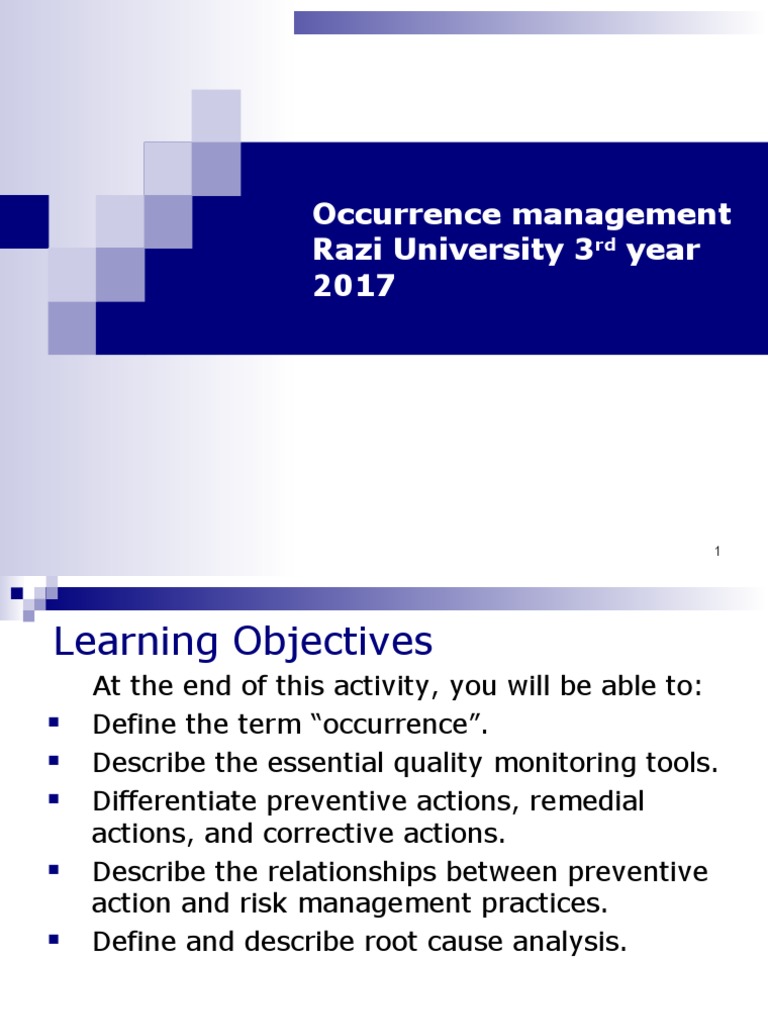 Occurrence Management Razi University 3 Year 2017 | PDF | Medicine ...
