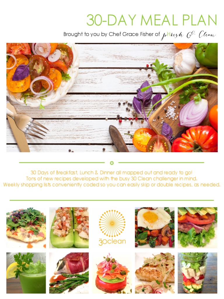 30 Day Meal Plan - 031315 | PDF | Salad | Meal