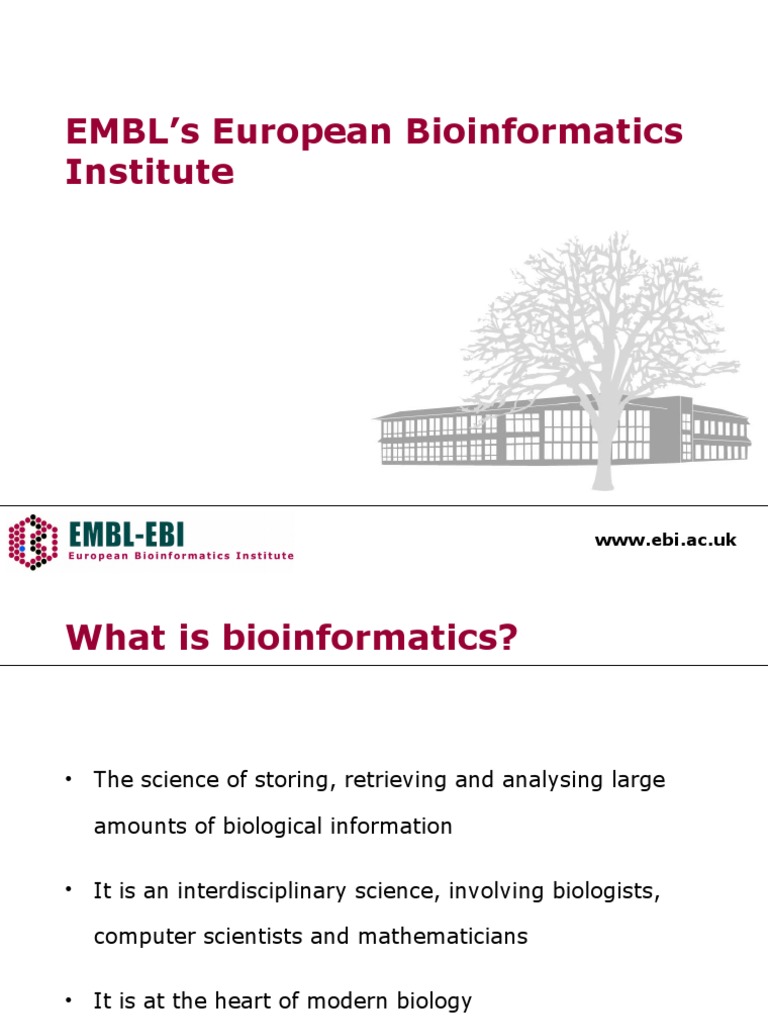 EMBL's European Bioinformatics Institute: WWW - Ebi.ac - Uk | PDF ...