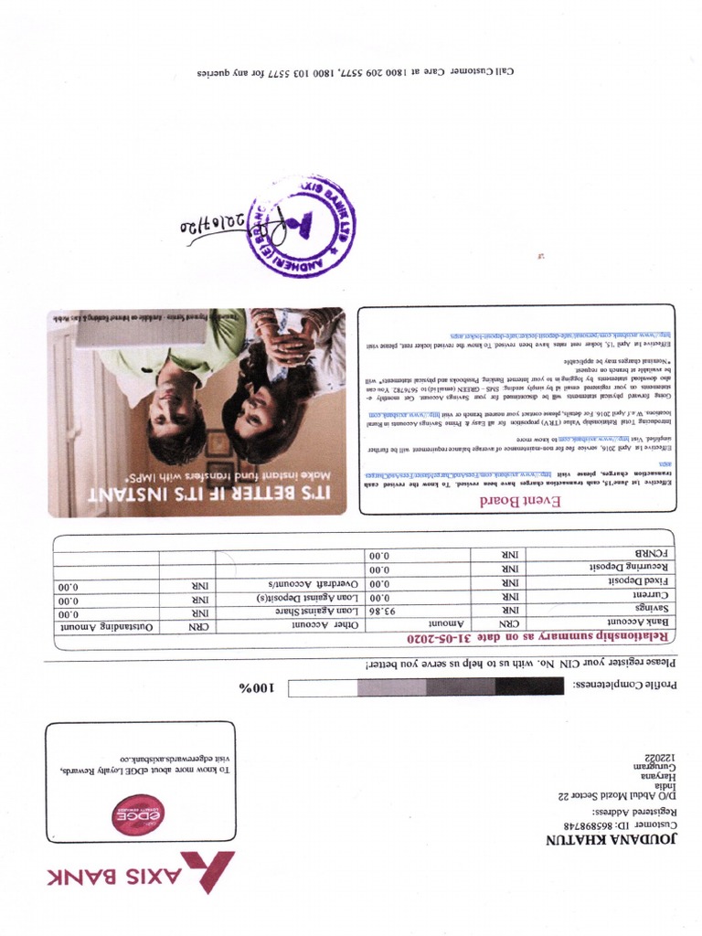 Axis Bank Statement | PDF