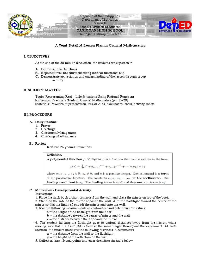 Representing Real-World Relationships Through Rational Functions: A Lesson on Modeling Practical ...