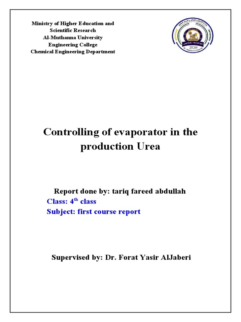 Urea Production Evaporator Control | PDF | Urea | Ammonia