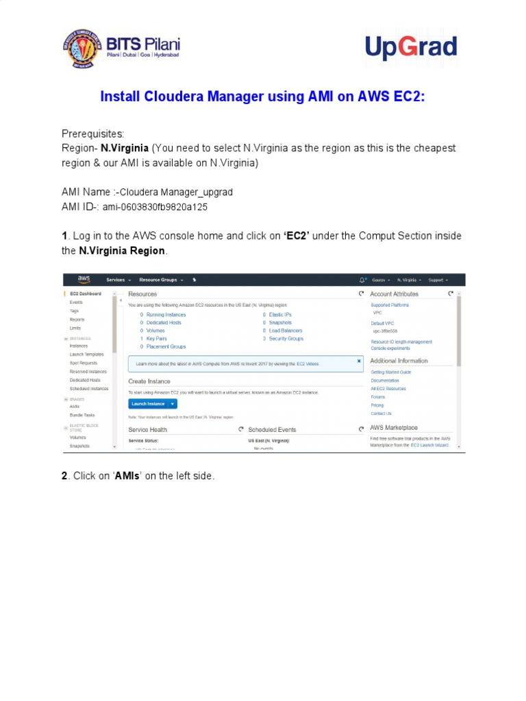 Install Cloudera Manager Using AMI On Amazon EC2 | PDF | Computer Architecture | Computer Networking