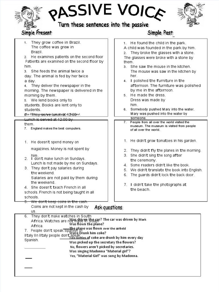 PDF Activity 1 Passive Voice | PDF