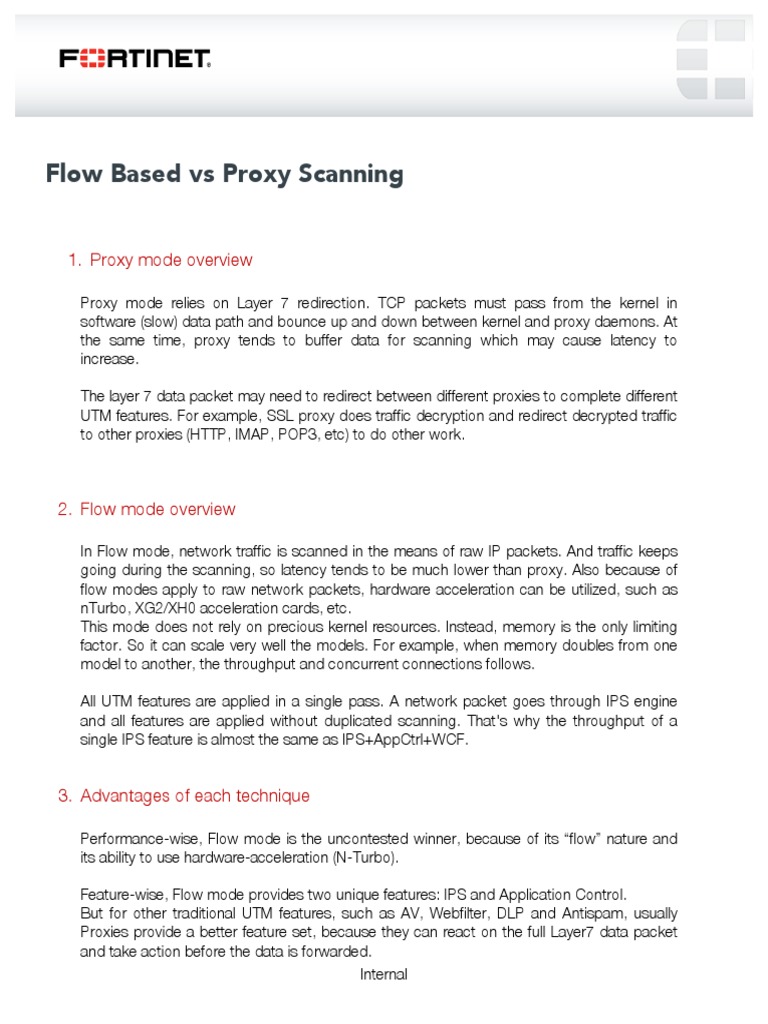 Flow-Based Vs Proxy Scanning | Download Free PDF | Proxy Server | Internet Protocols