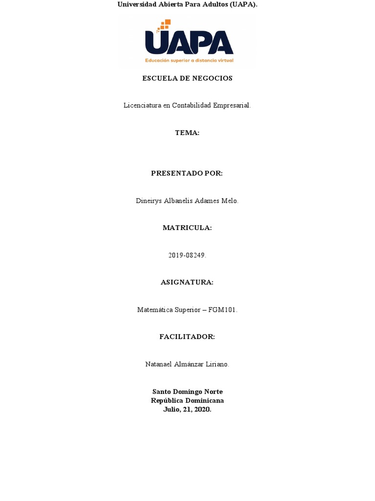 Licenciatura en Contabilidad UAPA | PDF