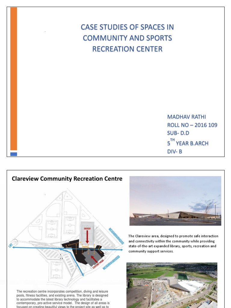 Community Recreation Center Case Studies | PDF | Gym | Swimming Pool