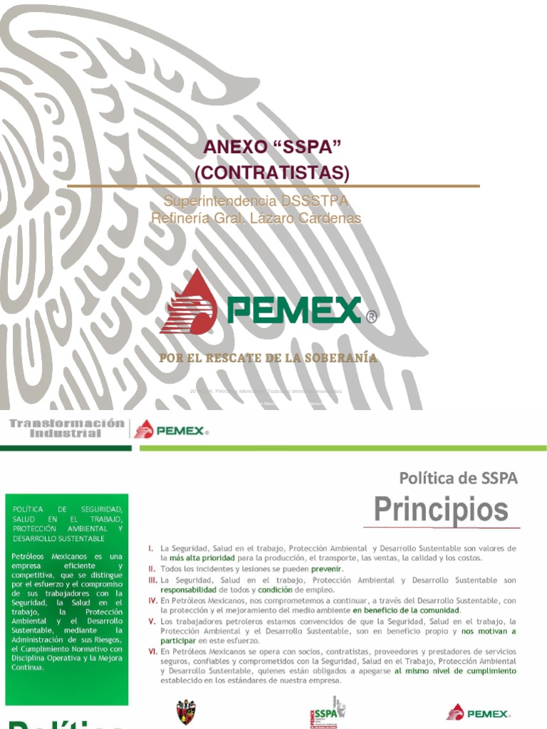 Requerimientos del Anexo SSPA en PEMEX | PDF | México | Gobierno