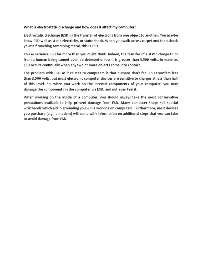 The Hidden Danger of Static Electricity: Understanding Electrostatic ...