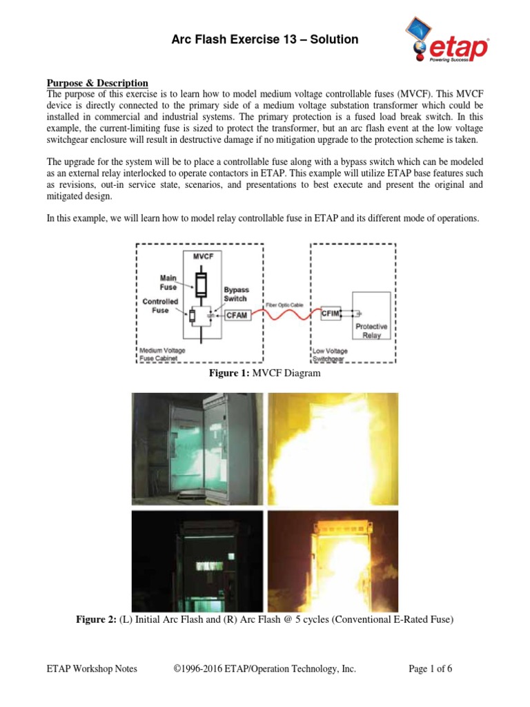 ArcFlash Example13-Solution PDF | PDF | Fuse (Electrical) | Power (Physics)