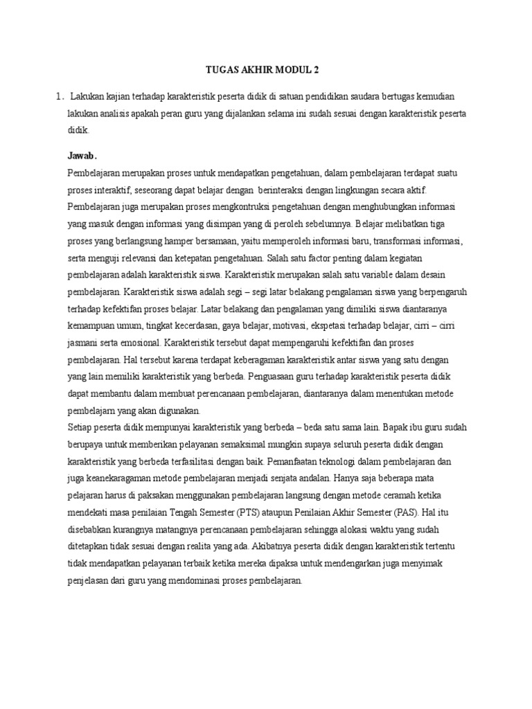 Tugas Akhir Modul 2 PDF | PDF