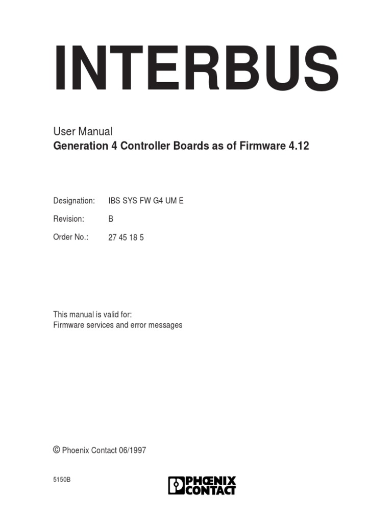 Interbus g4 Manual (5150b - E) | PDF | Parameter (Computer Programming ...