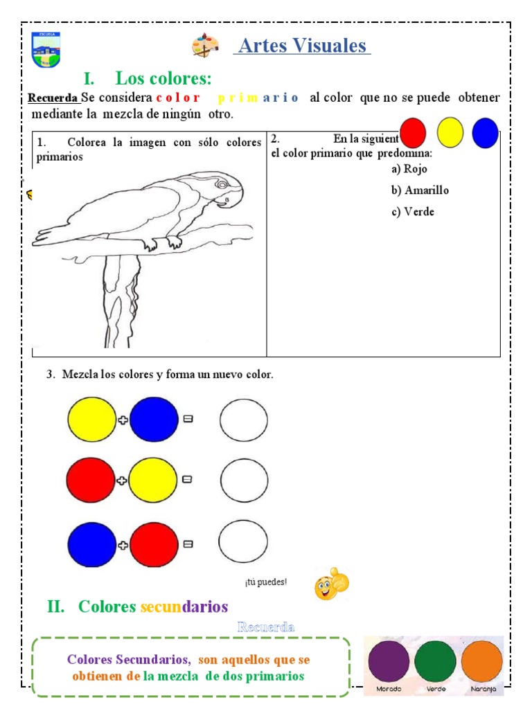 Guia Artes Colores Primarios y Secundarios | PDF | Arte