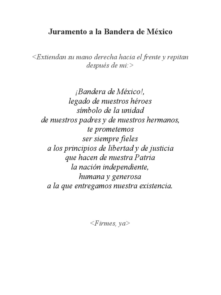 Juramento A La Bandera de México | PDF