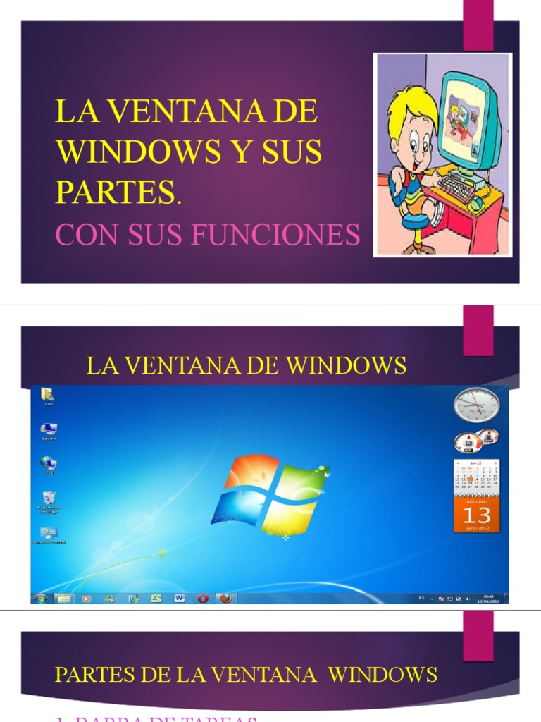 La Ventana de Windows y Sus Partes | PDF