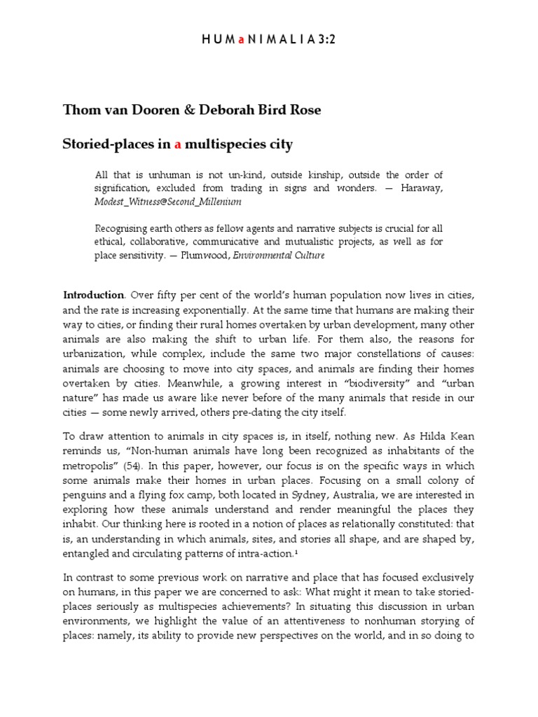 Storied Places Multispecies | PDF | Organisms | Conservation