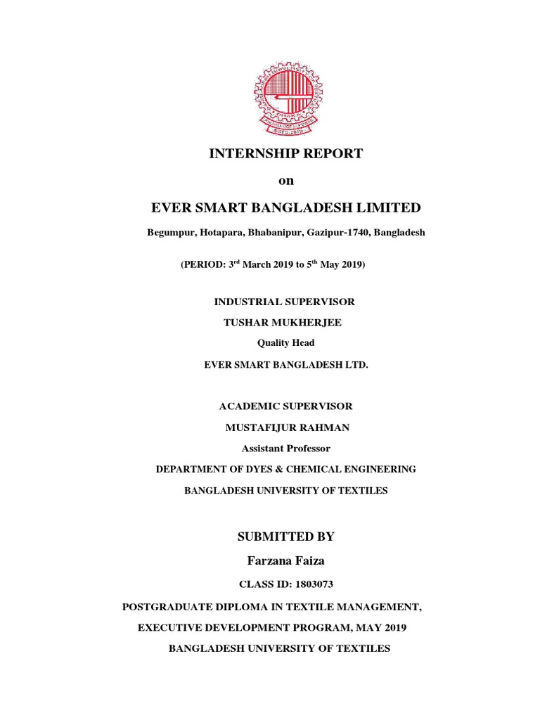 Farzana Faiza - Internship File | PDF | Economies | Business