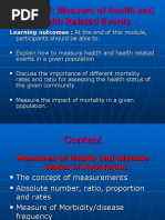 Epidemiology Lecture Notes | PDF | Infection | Sensitivity And Specificity