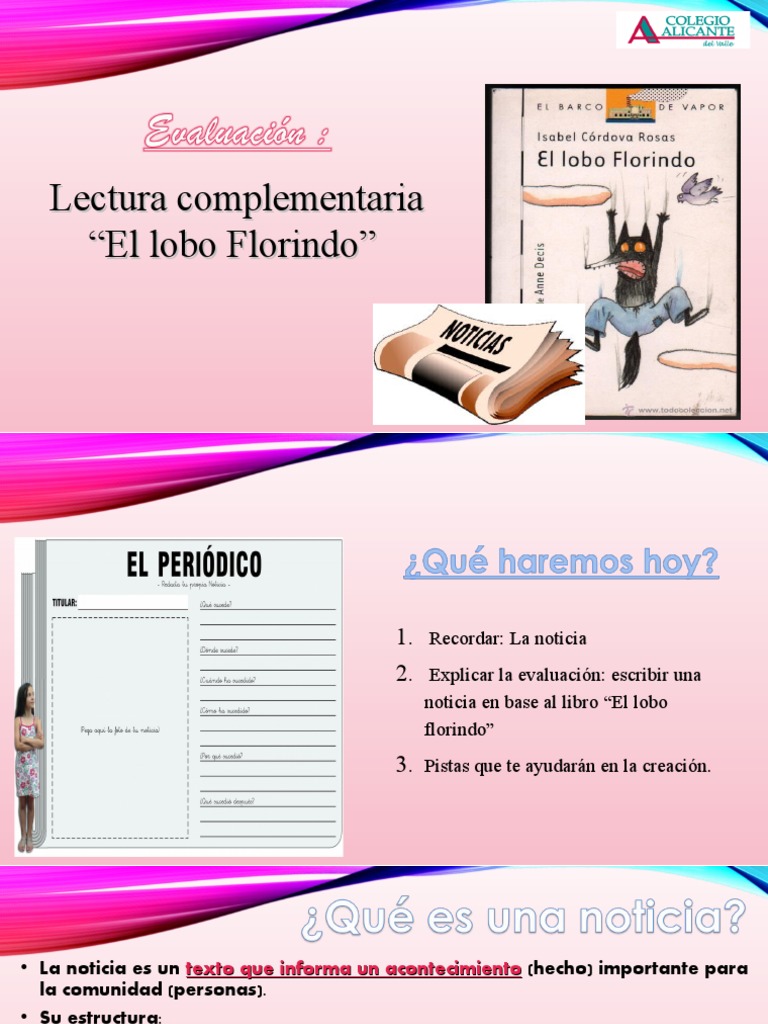 Crear Noticias con "El Lobo Florindo" | PDF | Artes del Lenguaje y ...