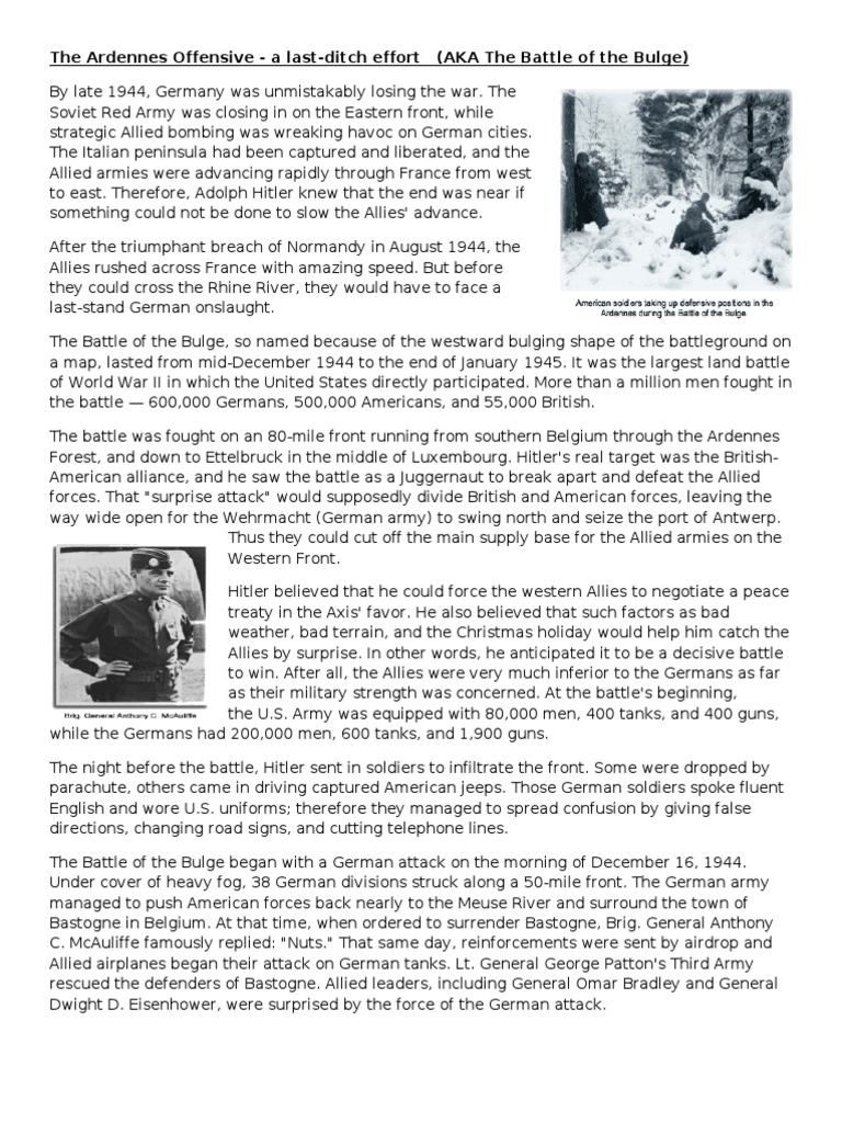 The Ardennes Offensive | PDF | Travel