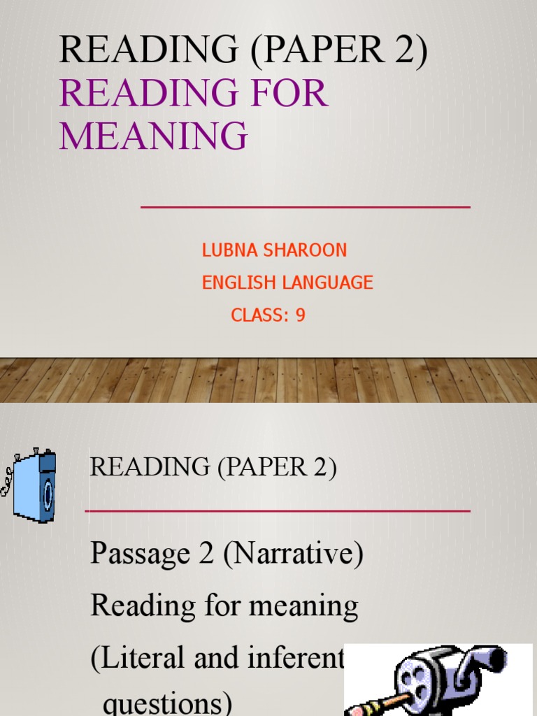 Reading For Meaning 9 | PDF | Novels | Writing