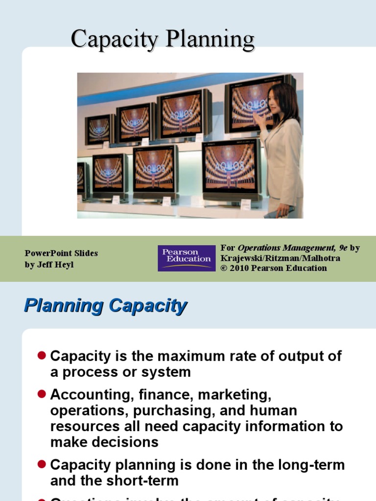Capacity Planning | PDF | Economies Of Scale | Forecasting