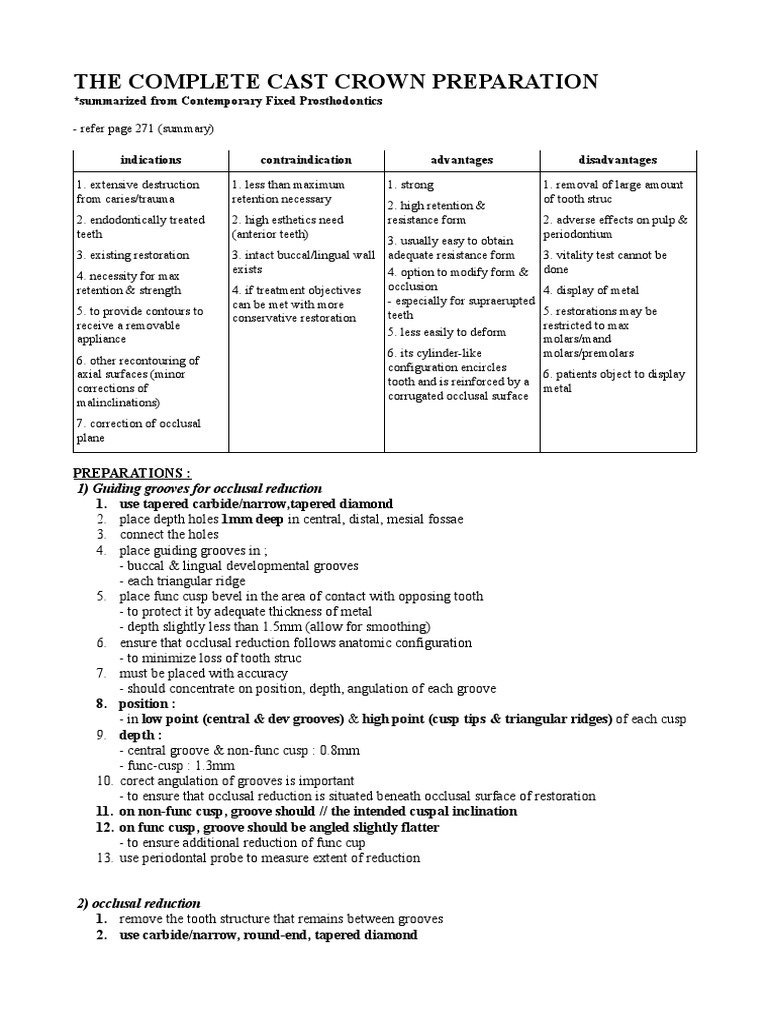Completecastcrown 140107124554 Phpapp01 PDF | PDF | Mouth | Dentistry ...