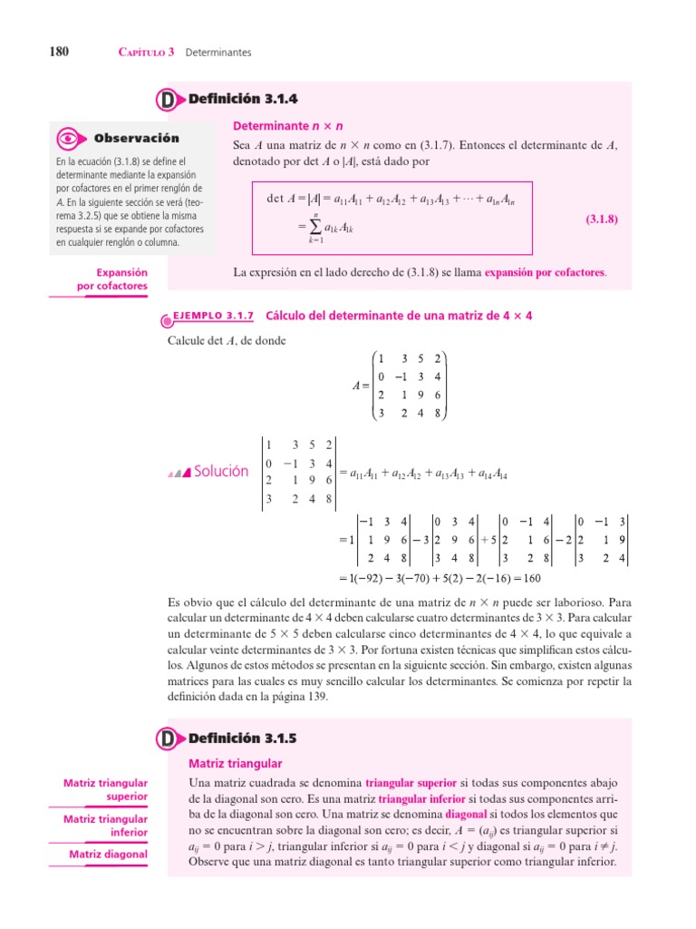 Determinante de Matrices Triangulares | PDF | Determinante | Matriz ...