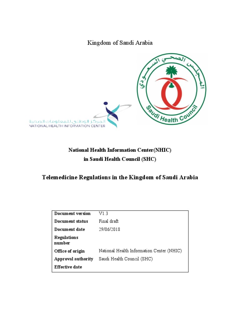 Saudi Arabia Telemedicine Policy Pdf Medical Record Health Care