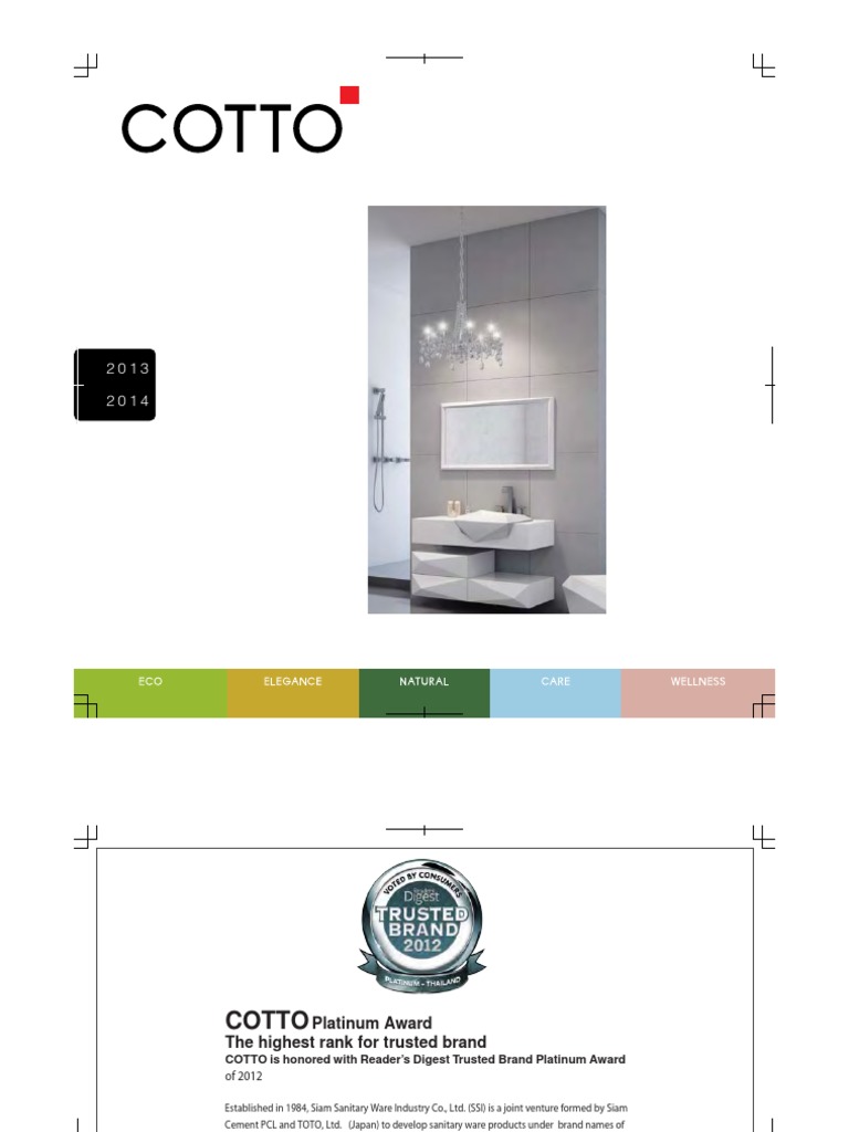 COTTO Sanitary Ware Catalogue 2025 | PDF | Toilet | Brand