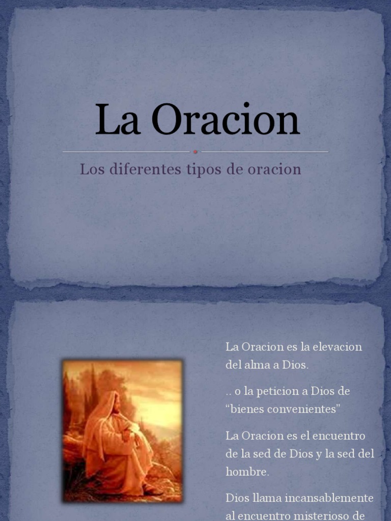 LA ORACIÓN 37 Diapositivas | PDF | Oración | Comportamiento religioso y ...
