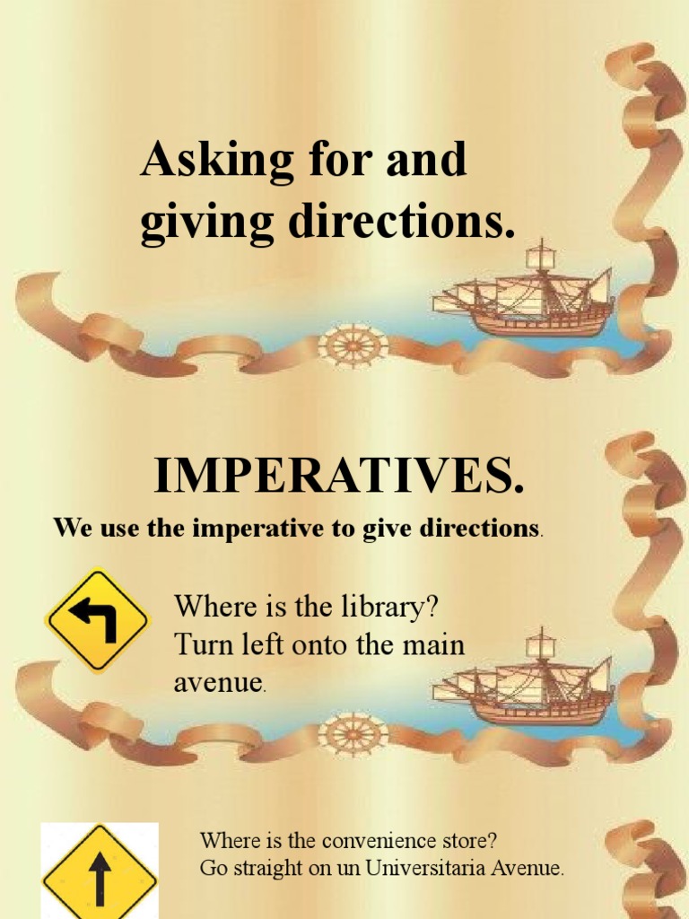 Giving Directions Imperatives | PDF | Language Arts & Discipline