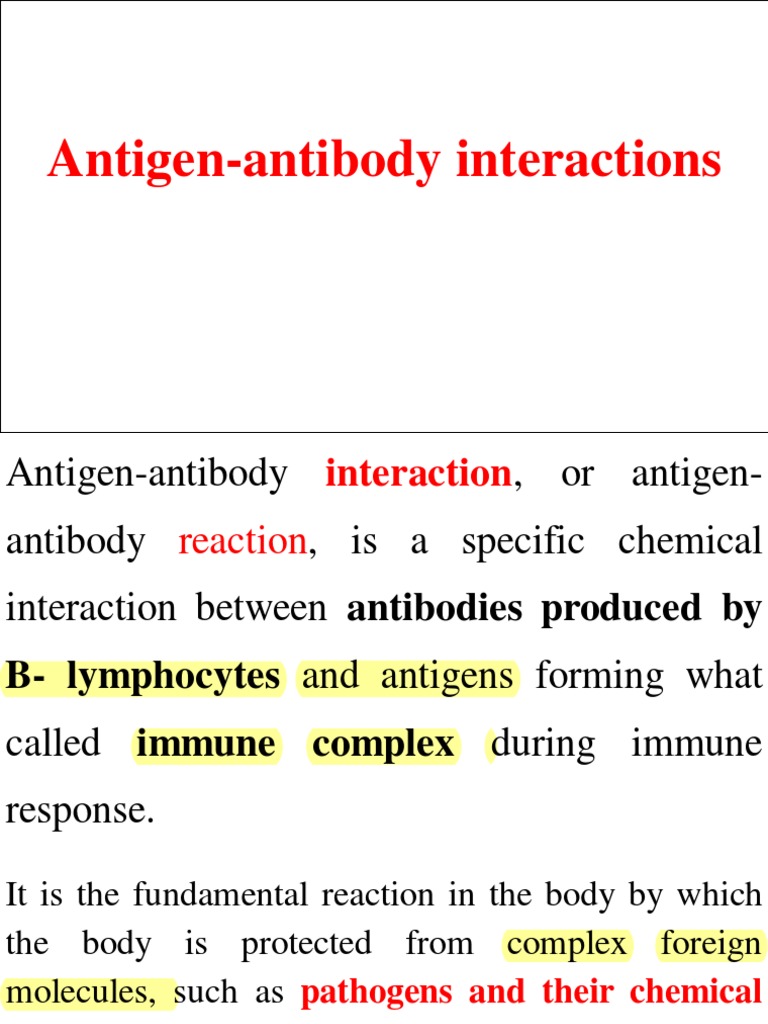 Antigen-Antibody Interactions | PDF | Self-Improvement | Wellness