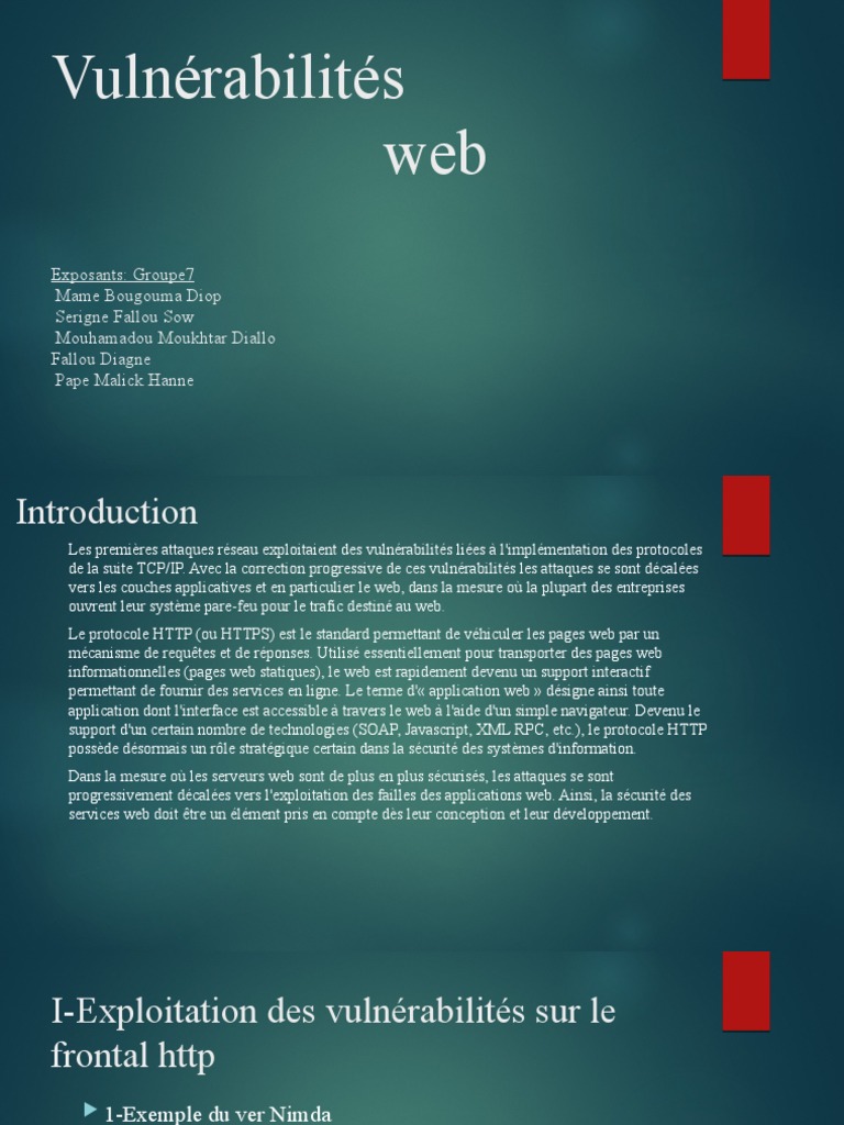 Vulnérabilités Web | PDF | Serveur web | Internet et Web