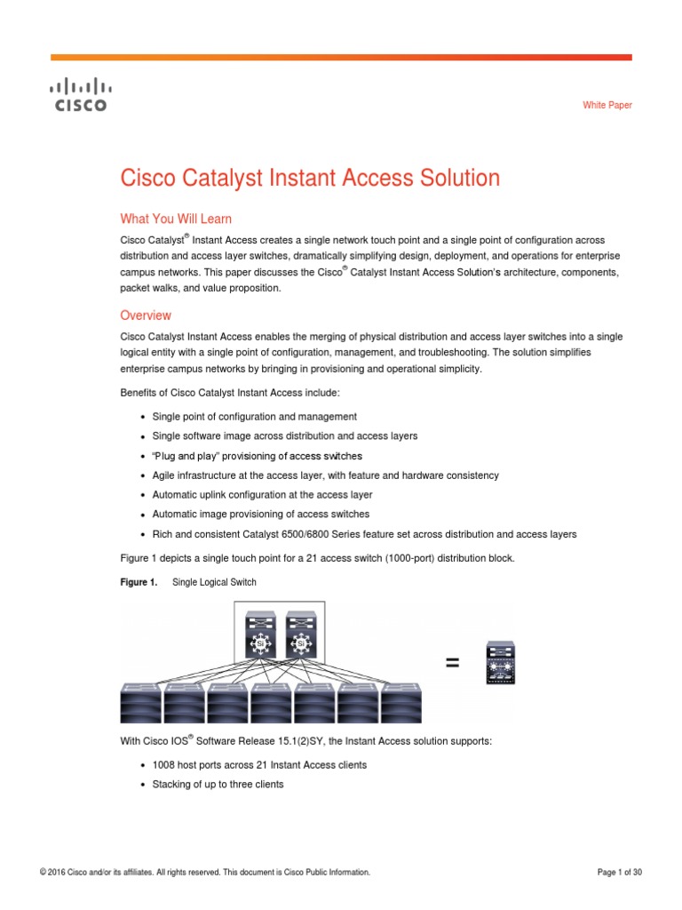 Catalyst Instant Access | PDF | Network Switch | Internet Architecture