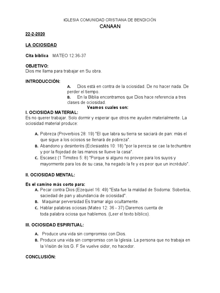5.-La Ociosidad | PDF