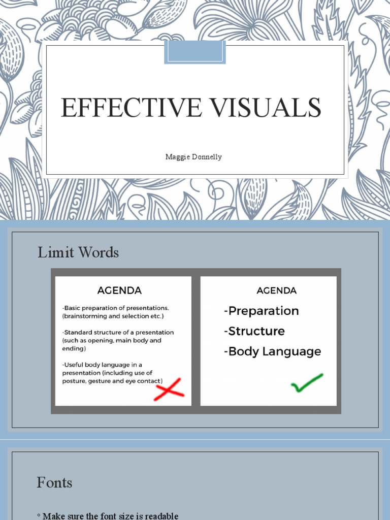 Effective Visuals for Presentations | PDF