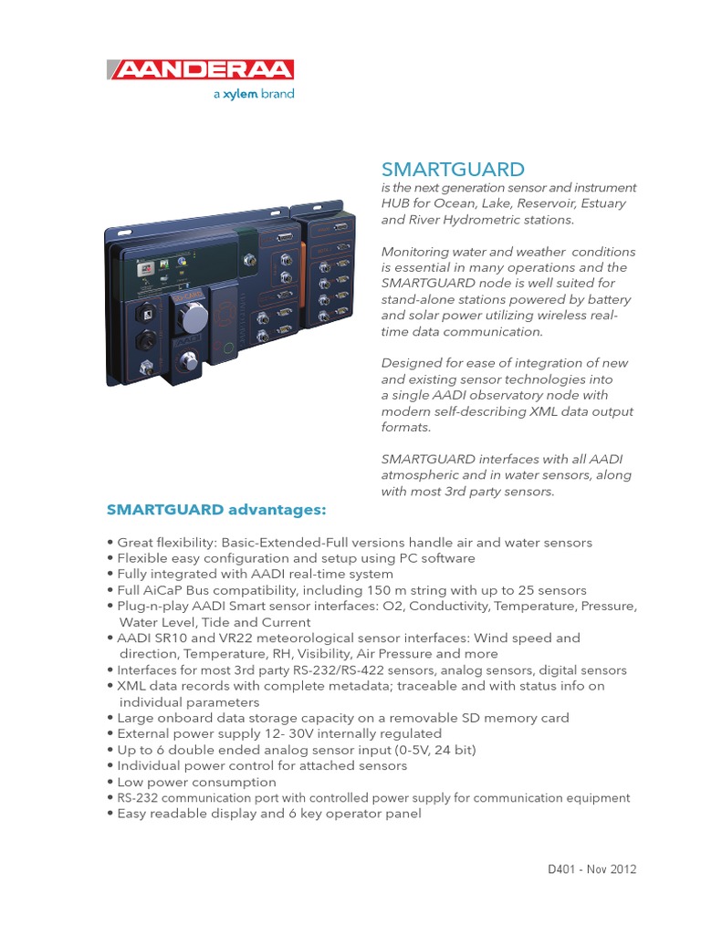 D401 SMARTGUARD Datasheet | PDF | Sensor | Power Supply