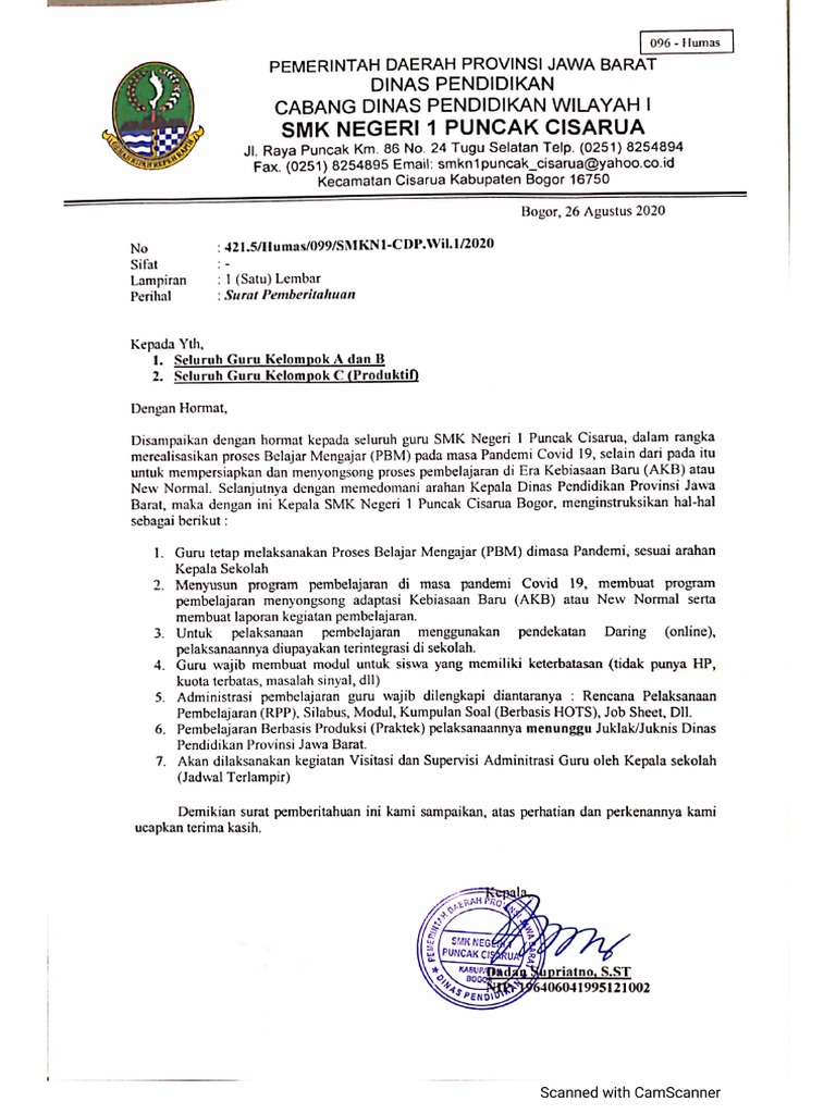 Surat Pemb Supervisi | PDF