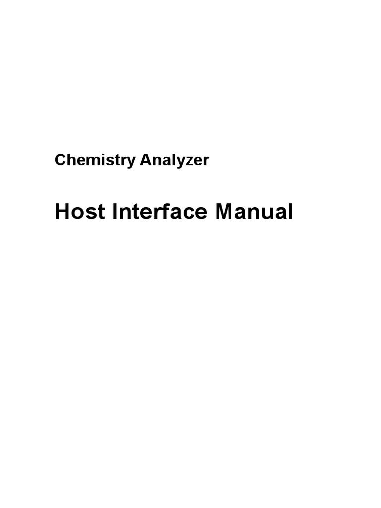 Host Interface Manual (v1.2) CHEMRAY120 | PDF | Ascii | Computer Data