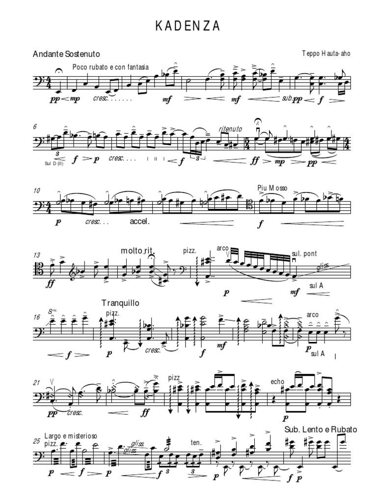 Hauta-Aho - Kadenza-1-1 | PDF