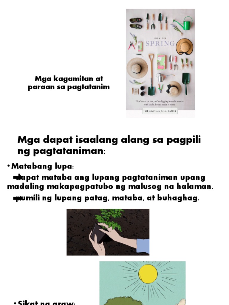 6 HELE - Mga Kagamitan at Paraan Sa Pagtatanim | PDF