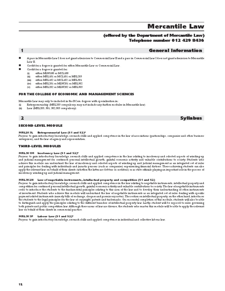 Mercantile Law Pdf Negotiable Instrument Intellectual Property